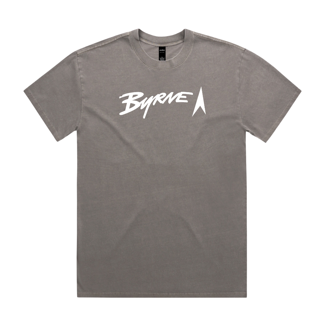 BYRNE - Staple Heavy Weight Tee Faded Grey – BYRNE SURF